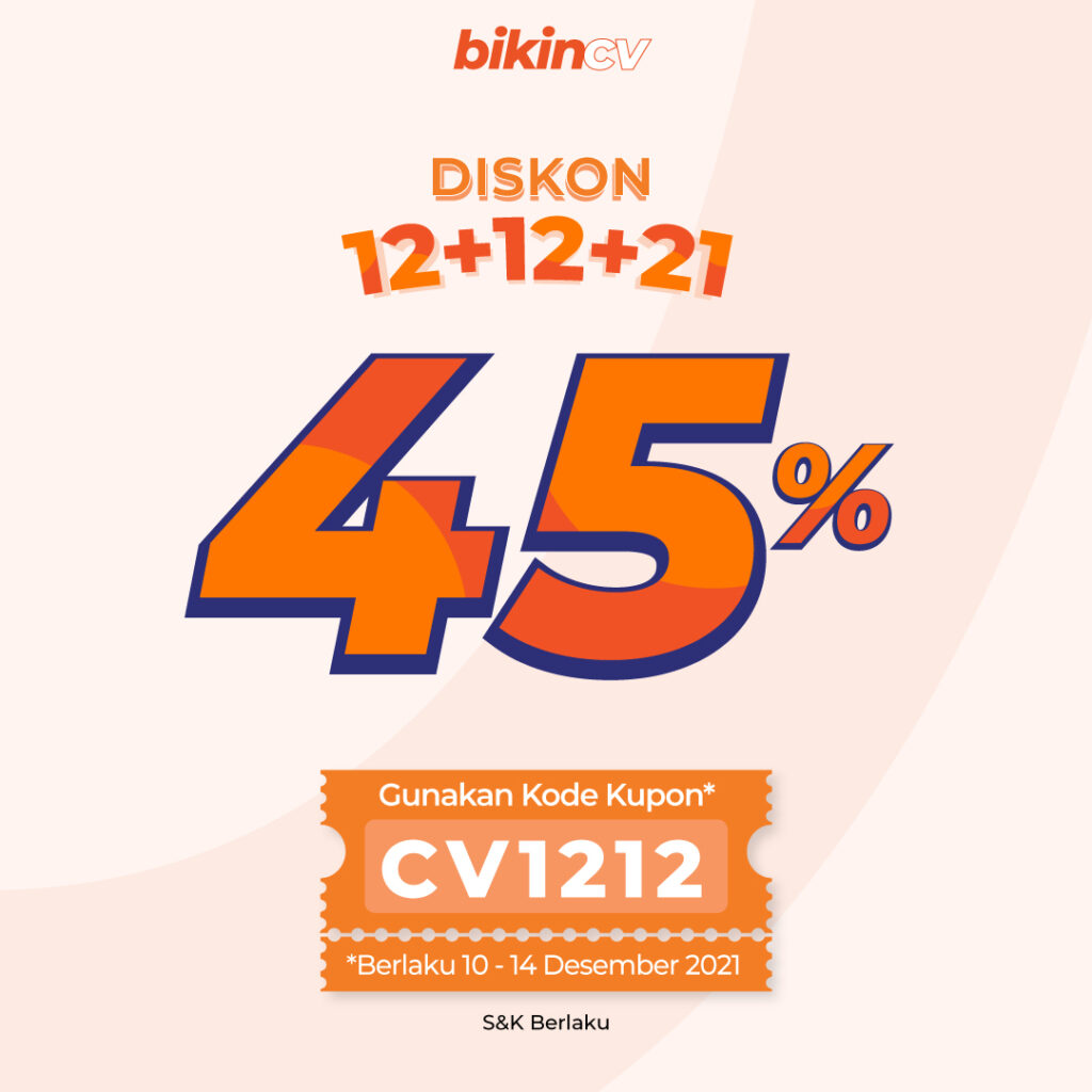 Promo 12.12 BikinCV, Yuk Buruan Buat CV! - Blog BikinCV
