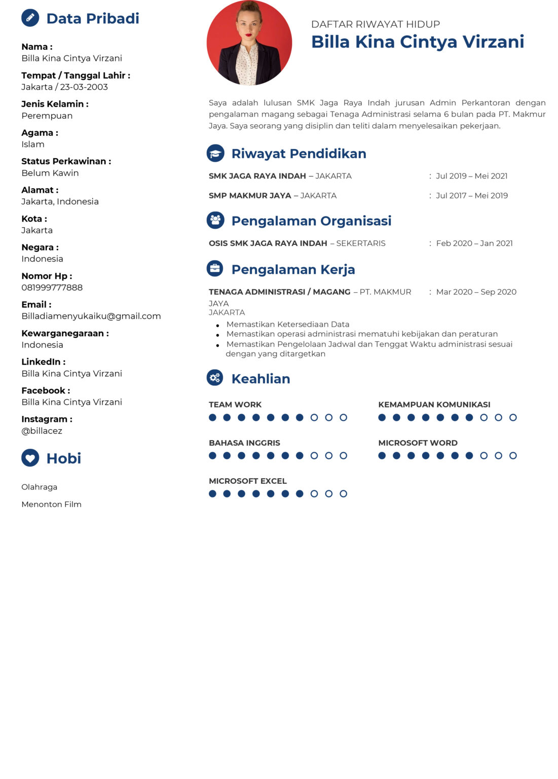Contoh CV Siswa SMK yang Belum Punya Pengalaman Kerja 2025 - Blog BikinCV Contoh CV Siswa SMK yang Belum Punya Pengalaman Kerja 2025 - Blog BikinCV