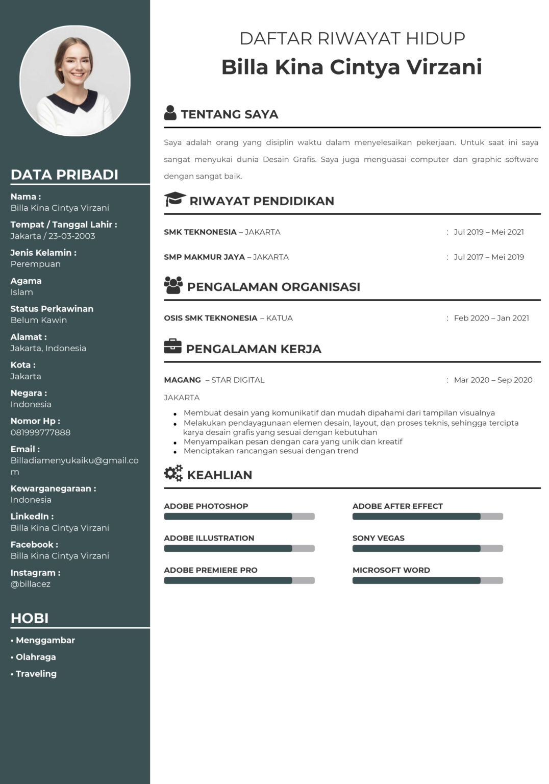Contoh CV Siswa SMK yang Belum Punya Pengalaman Kerja 2025 - Blog BikinCV Contoh CV Siswa SMK yang Belum Punya Pengalaman Kerja 2025 - Blog BikinCV