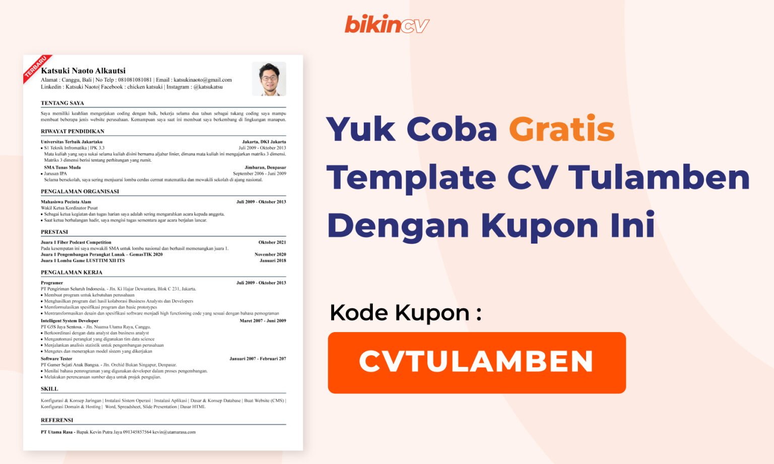Buat CV Online Gratis Setiap Hari! Mau? Simak Caranya Disini - Blog BikinCV