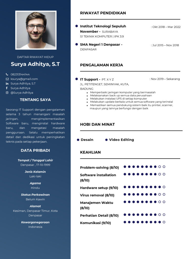 Contoh CV IT Support dan Tips Membuatnya - Blog BikinCV