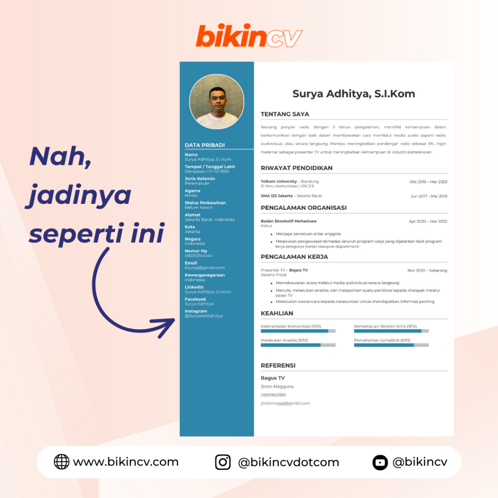 Format CV Terbaru Paling Disukai HRD - Blog BikinCV