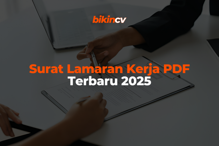 Surat Lamaran Kerja PDF Terbaru 2025 - Blog BikinCV