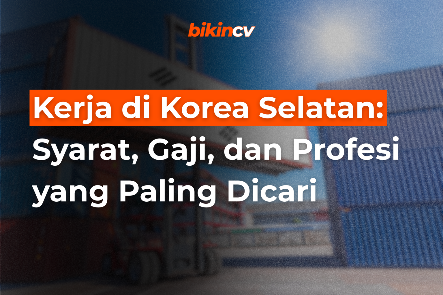 Kerja di Korea Selatan: Syarat, Gaji, dan Profesi yang Paling Dicari ...